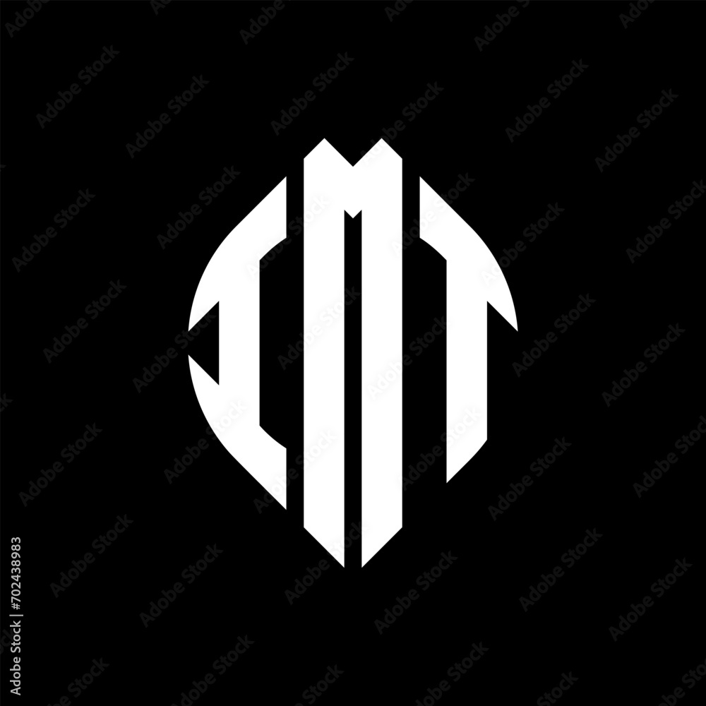 IMT circle letter logo design with circle and ellipse shape. IMT ...