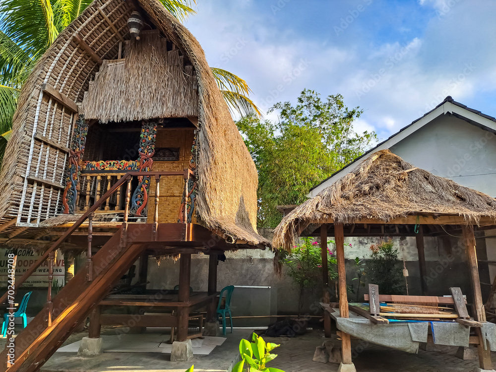 Traditional house of Sasak tribe in Sade village, Lombok island ...