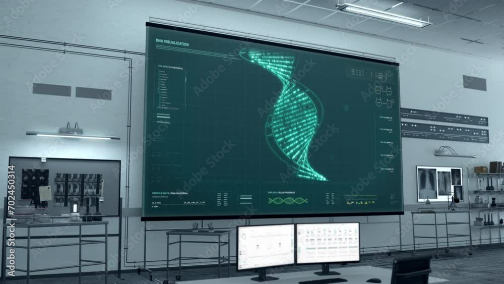 DNA Analysis In Software Of Biotechnology Laboratory. Conducting DNA ...