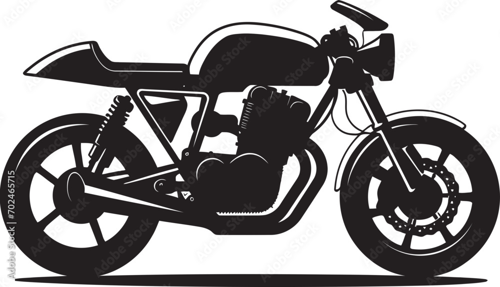 Dynamic Speedster Black Cafe Racer Iconic Mark Heritage Fusion Vector ...