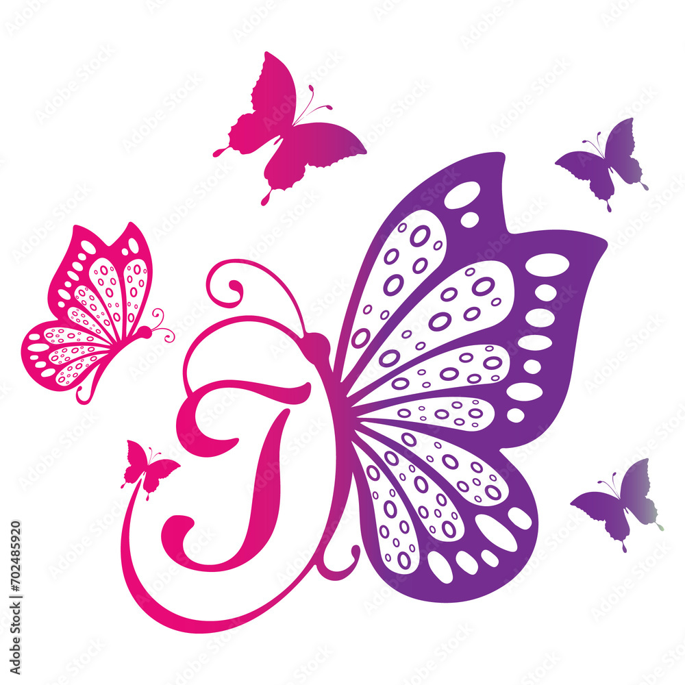 Butterflies butterfly alphabet font letters monogram svg png, Butterfly ...