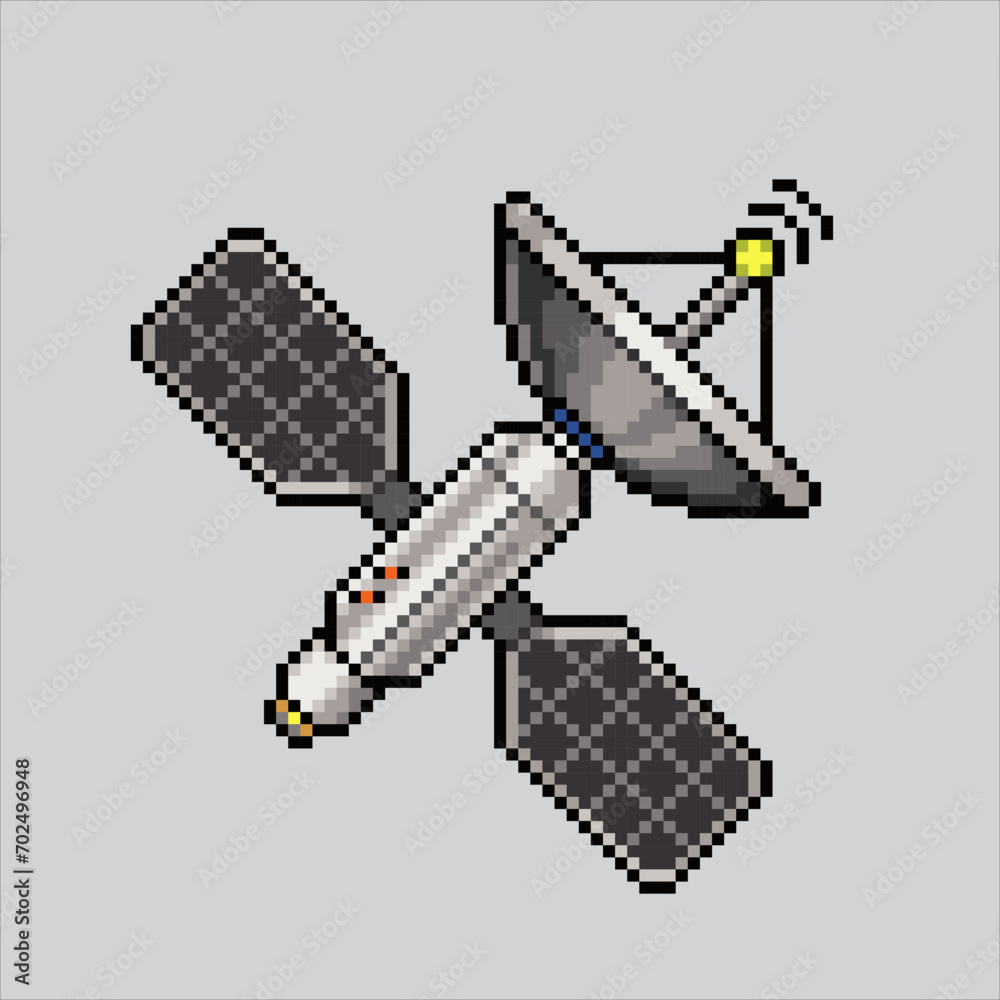 Pixel art illustration Space Satellite. Pixelated Satellite. Space ...