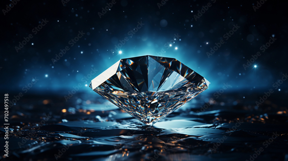 Radiant Diamond on a Shining Background in High Resolution - Symbol of ...