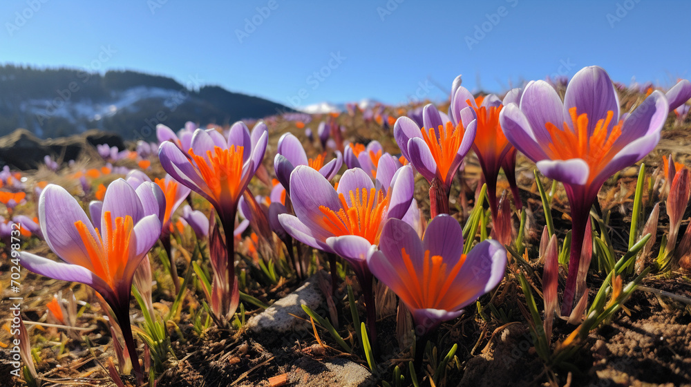 Vibrant Saffron Fields with Visible Stigmas - A Glimpse into the ...