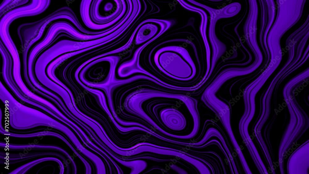 4K Animated Abstract Fluid Glassy Texture Loop with Purple Contouring ...