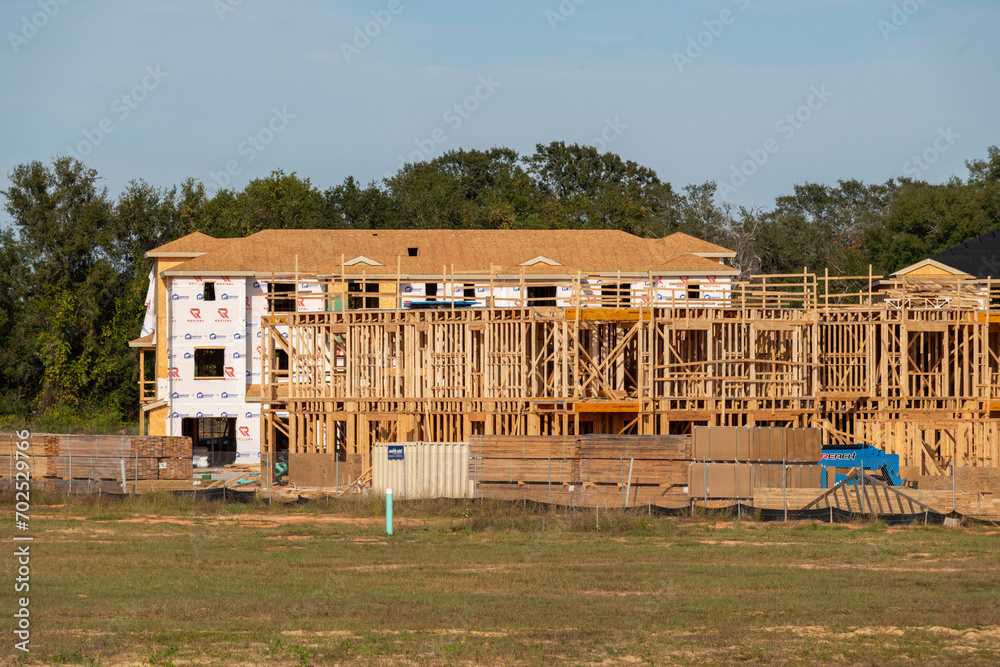Orlando, Florida, US- January 1, 2024: A large three story residential ...