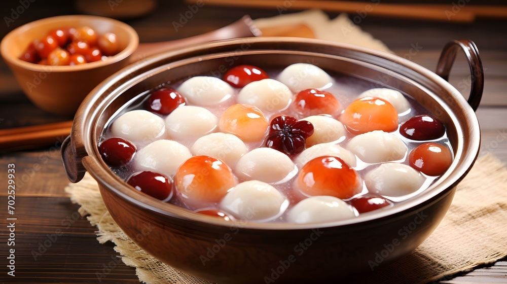 Tangyuan, A traditional Chinese dessert, Glutinous rice balls served in ...