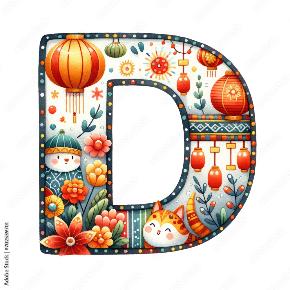 chinese alphabet, chinese number, chinese clipart, water color clipart ...