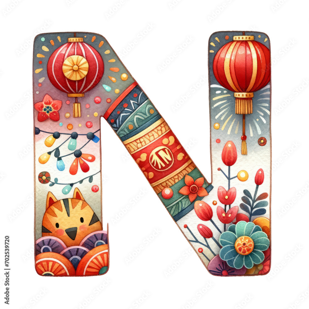 chinese alphabet, chinese number, chinese clipart, water color clipart ...