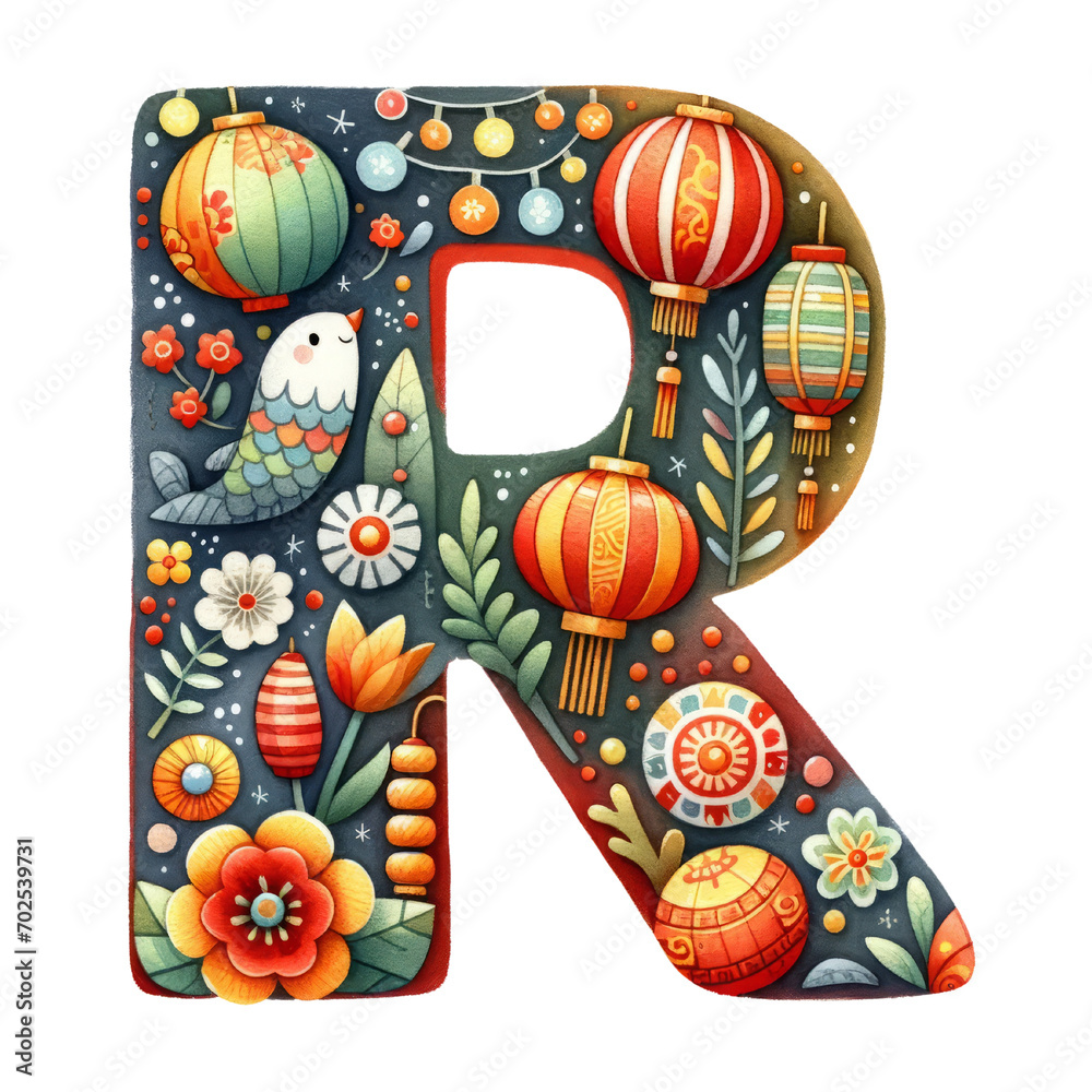 chinese alphabet, chinese number, chinese clipart, water color clipart ...