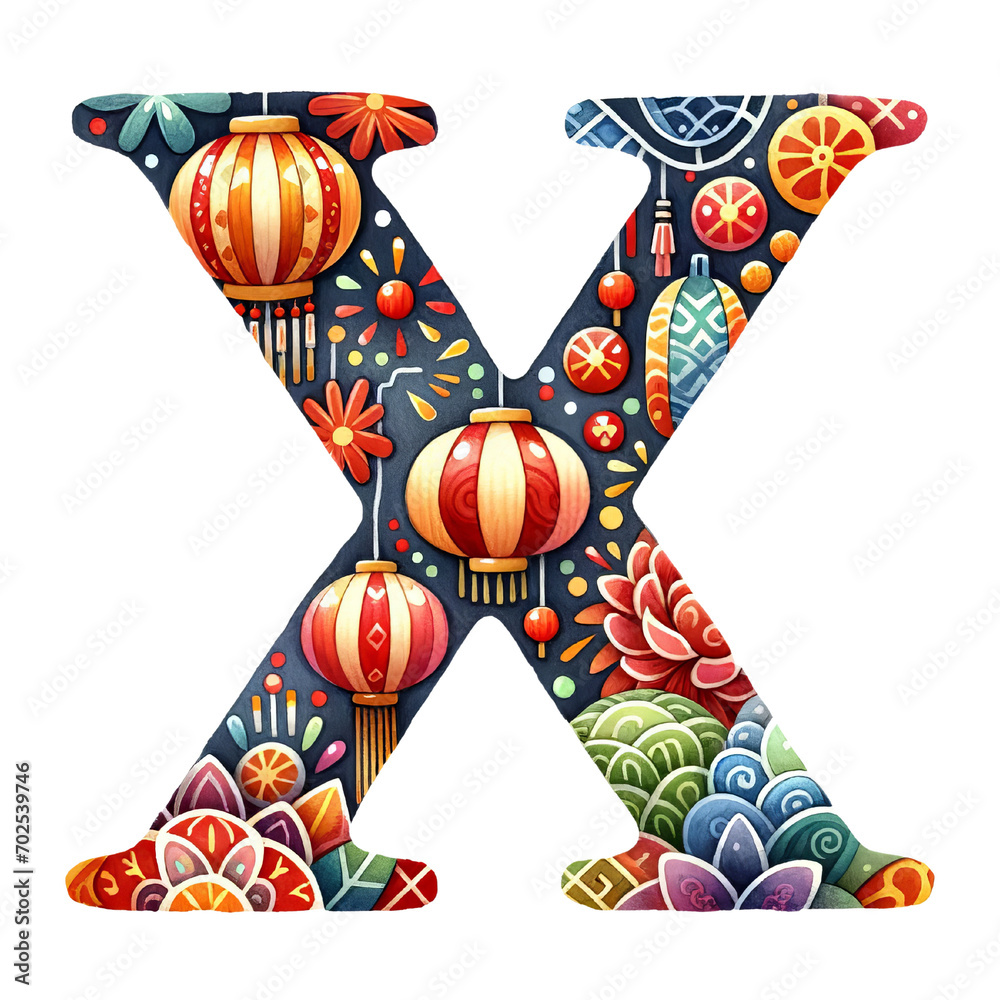 chinese alphabet, chinese number, chinese clipart, water color clipart ...