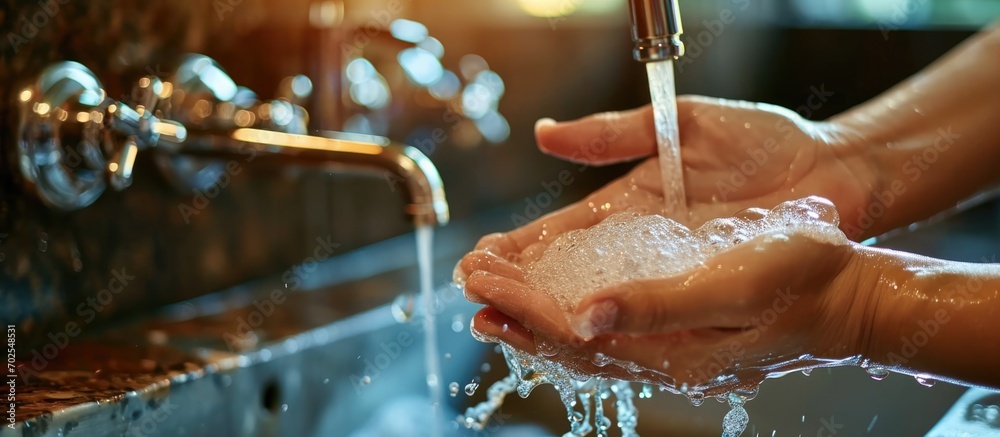 Step-by-step instructions for handwashing to prevent the spread of ...