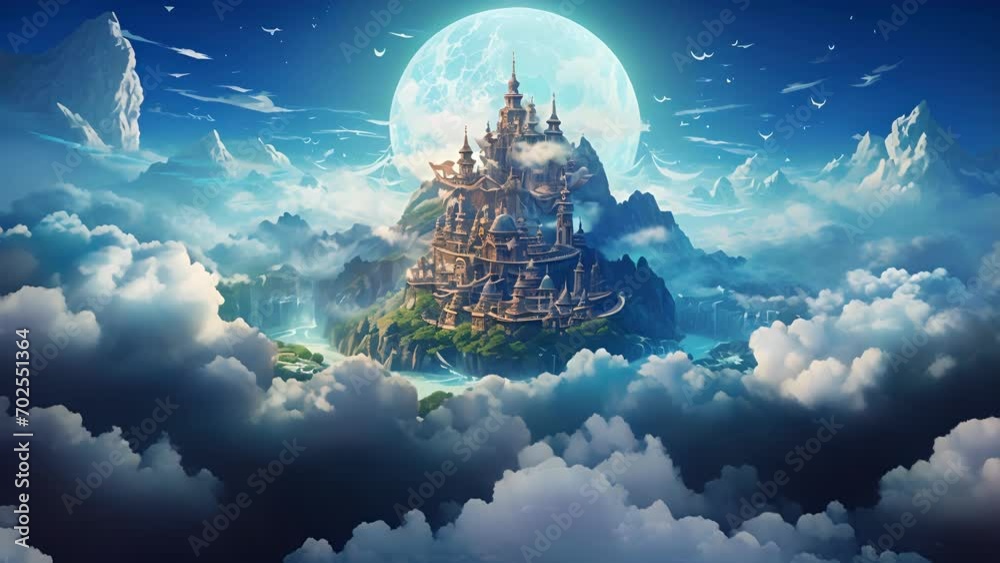 Behold a mesmerizing expedition to a floating island in the sky ...