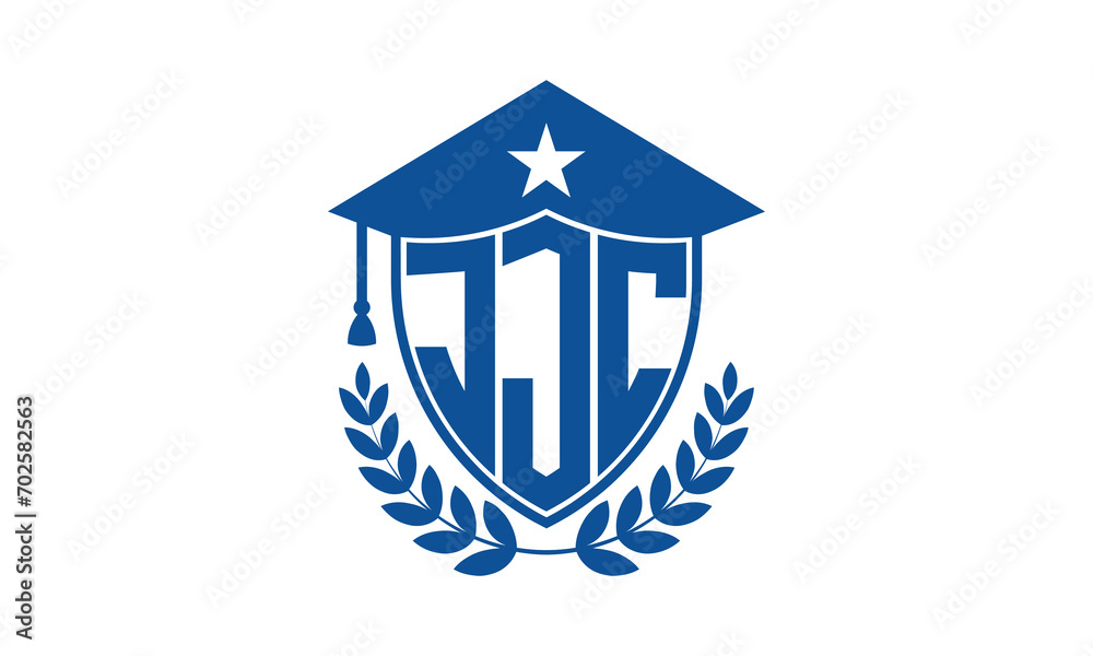 Vetor de JJC three letter iconic academic logo design vector template ...