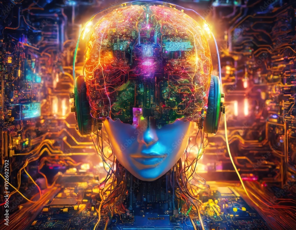 Advanced Technology Concept Visualization: Circuit Board CPU Processor ...