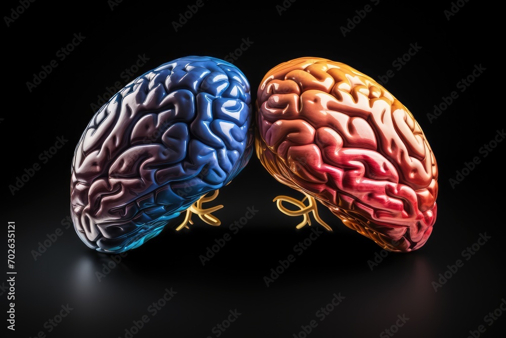 Foto de 3D Human Brain plasticity Colorful Neural circuits ...