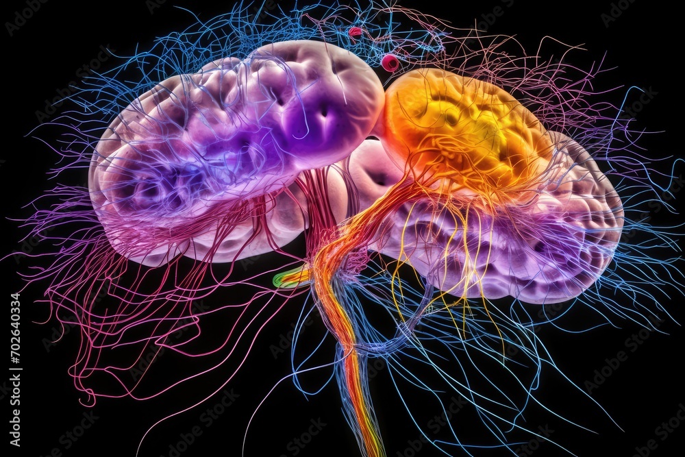 Dazzling fractal fire illustration, a captivating wallpaper in black ...