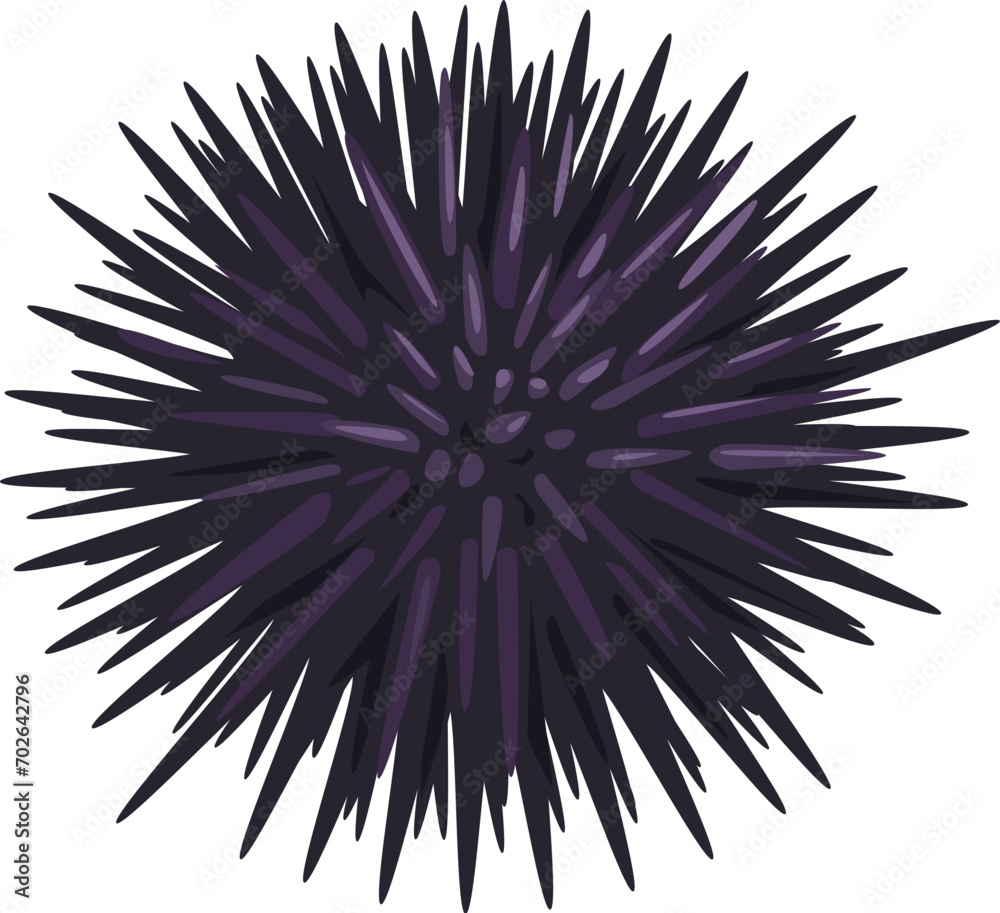Cartoon seafood, sea urchin for sea food cuisine or restaurant ...