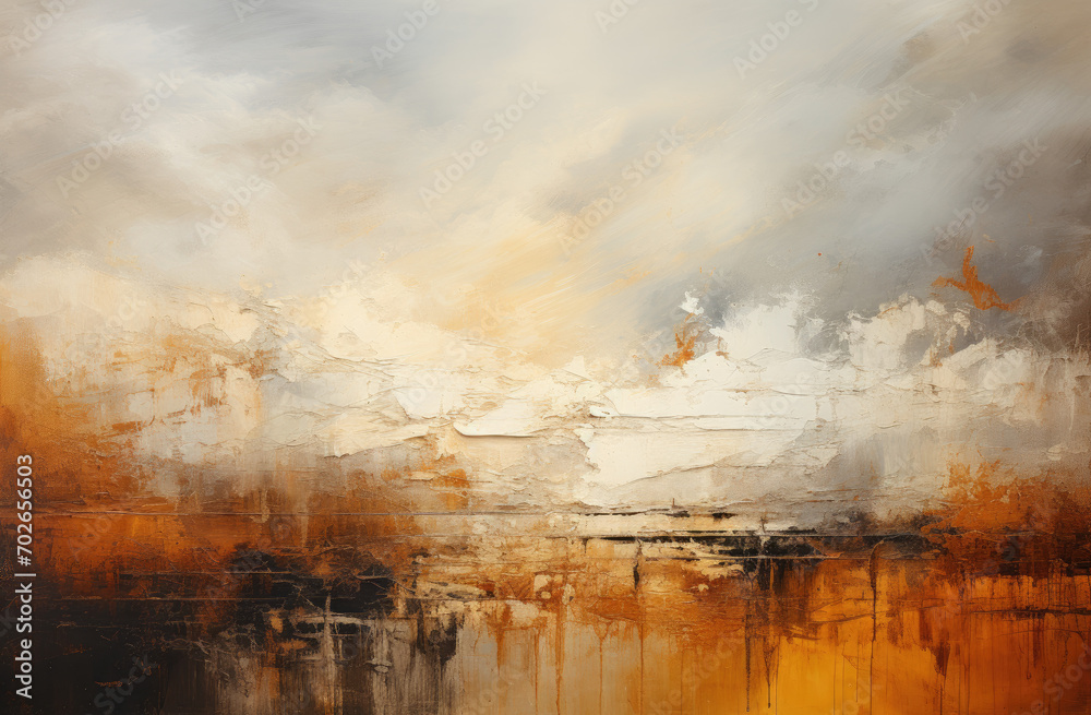 Textured layers of earthy tones and metallic silver, designed for a ...