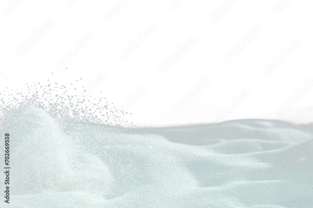 Million of white sand explosion, Photo image of falling down shower ...