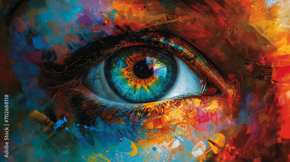 Colorful Optometry Chart Display: An optometry chart featuring vibrant ...