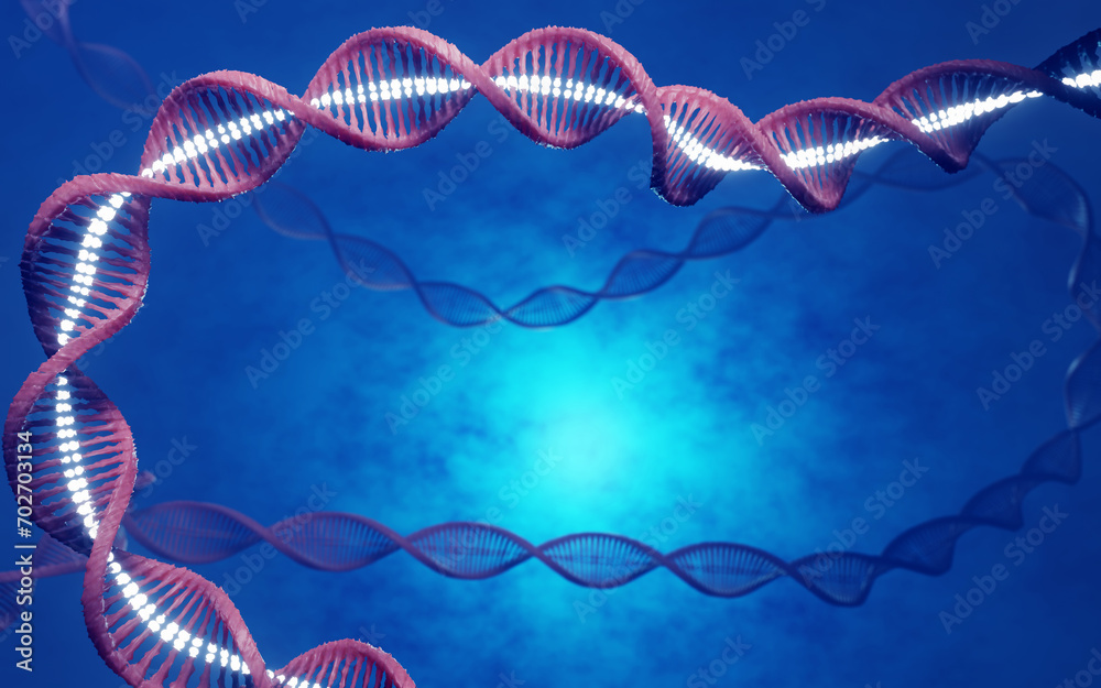 Endless strands of DNA structure circulate throughout the body of ...