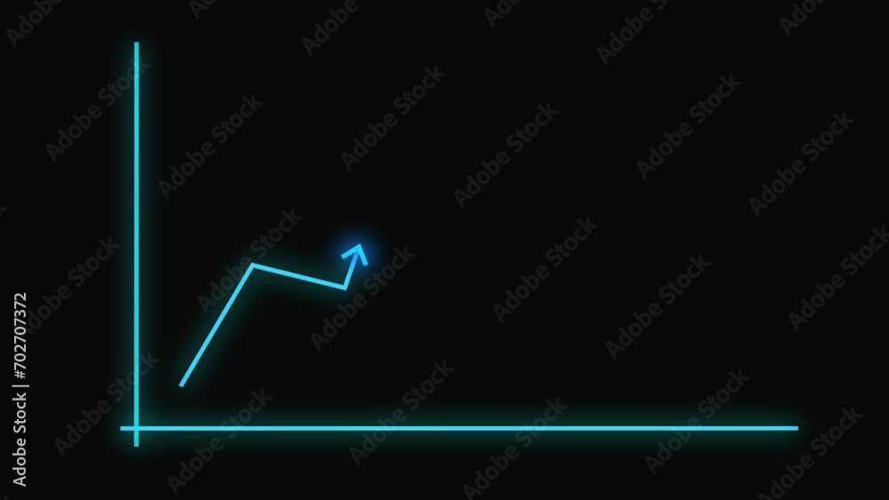 Abstract business graph chart icon animation background Stock Video ...