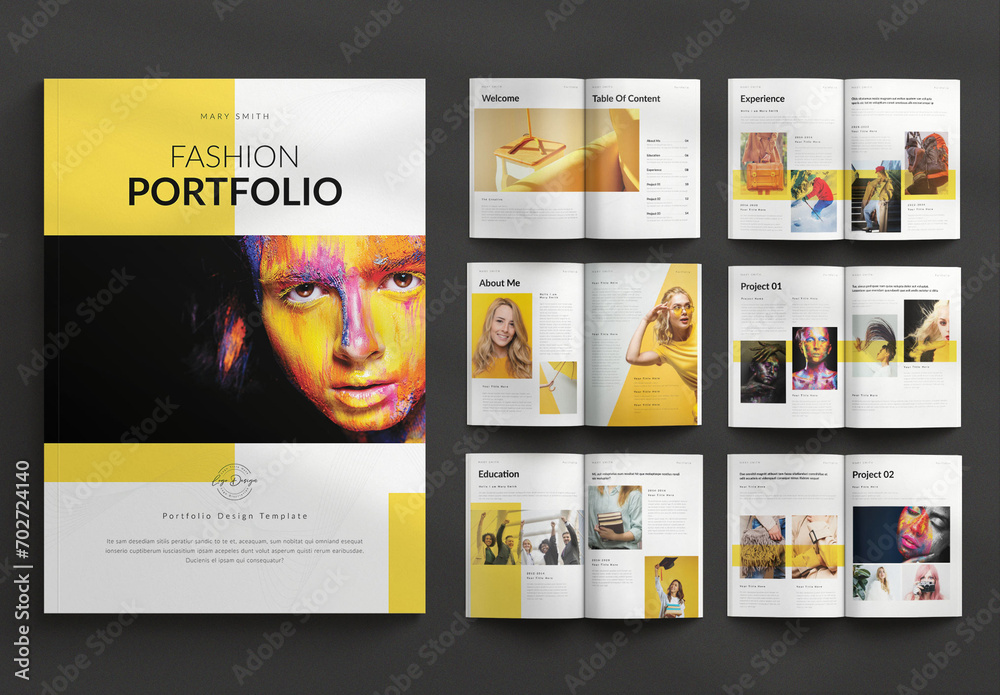 Portfolio Design Magazine Template Stock Template | Adobe Stock