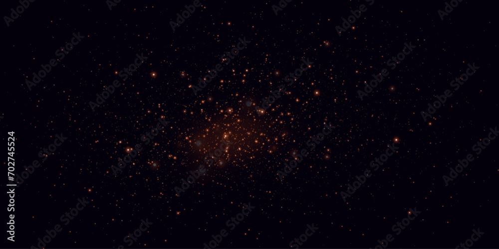 Magic shining dust. Small dust particles with bokeh effect. Light dust ...