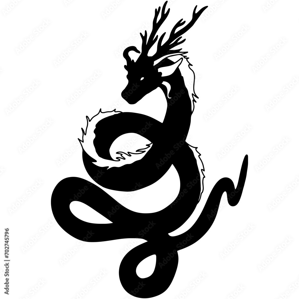 Mythical Dragon SVG Collection - Dragon Silhouettes, Cut Files for 2024 ...