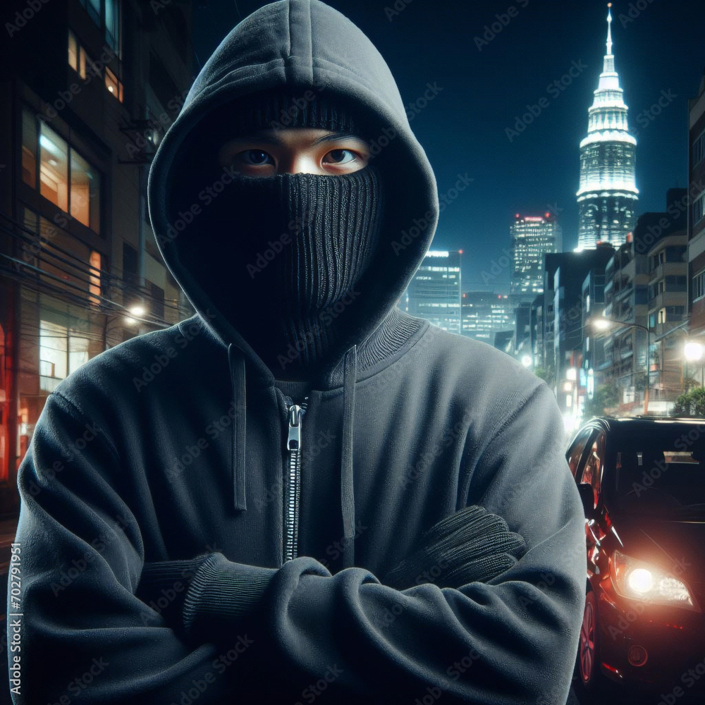 Gang members with guns, doing gang signs, wearing ski masks, balaclavas ...