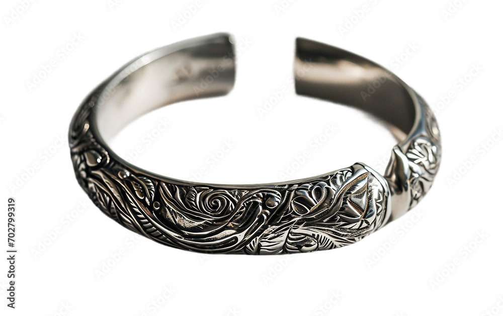 Handcrafted Silver Bracelet on the transparent background, PNG Format ...