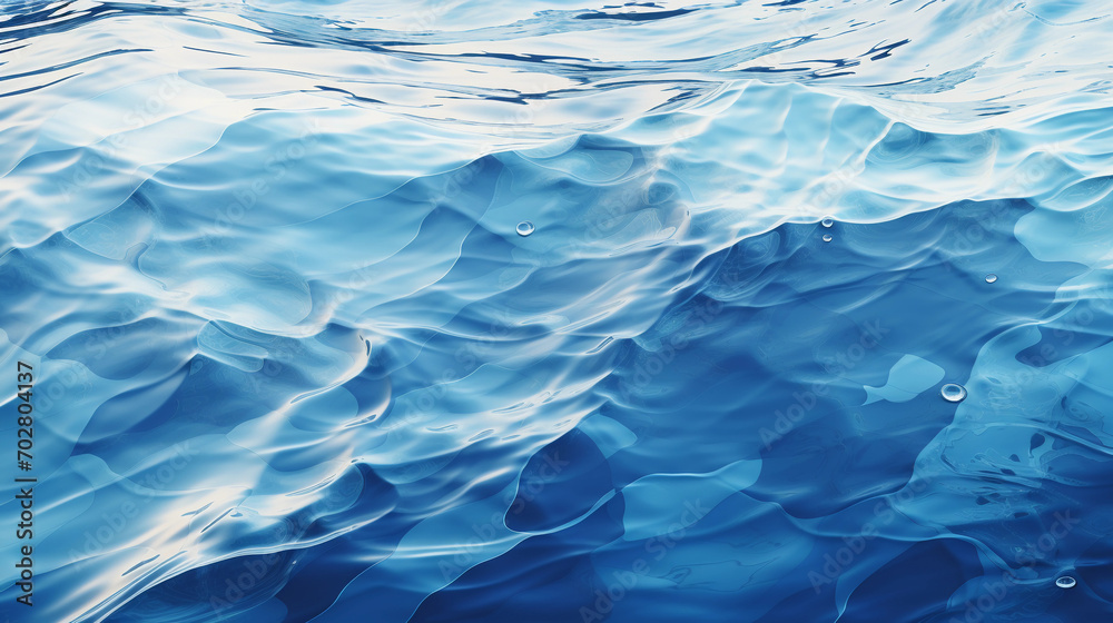 Calm Water Waves with Sparkling Light Reflections Creating a ...