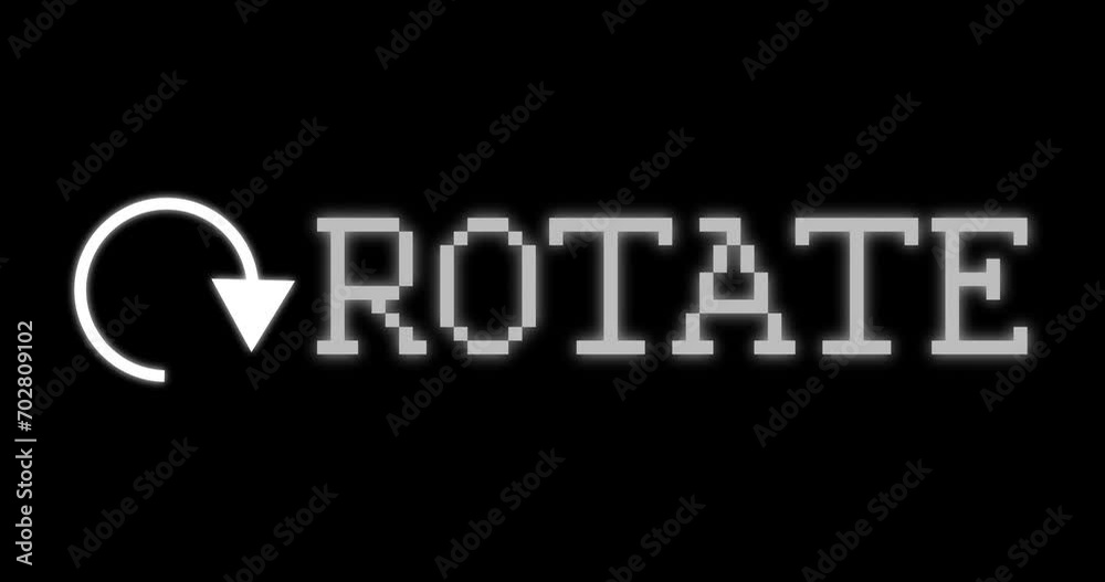 4K Circular arrow head rotating animation asset in alpha channel. Arrow ...