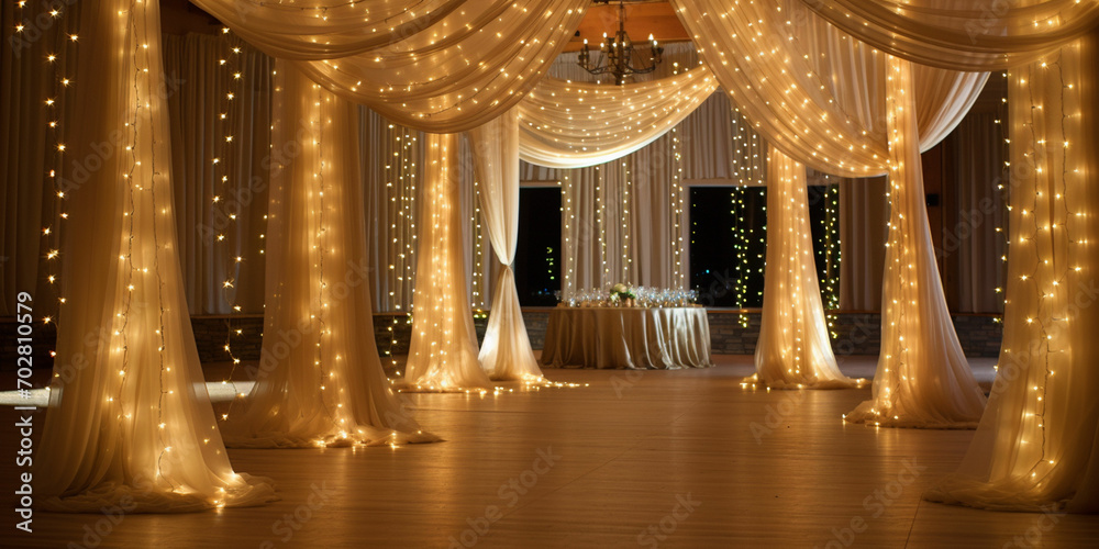 Create a magical and twinkling atmosphere by draping string lights ...