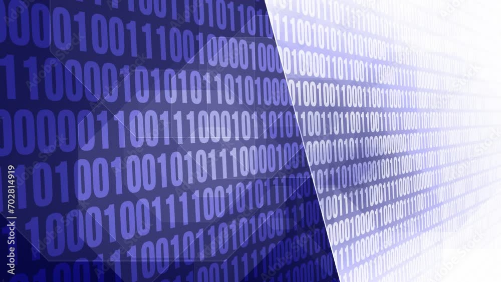 Technology background with lines of binary code representing ai cybercrime algorithm cyber ...