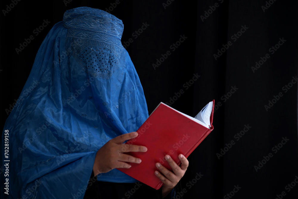 Afghan Muslim woman with burka tradition cloths in Afghanistan and West ...