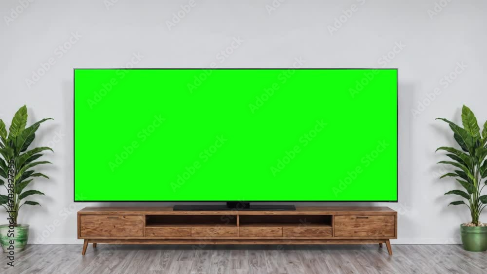 panoramic big hdtv television ultra wide tv set with static noise ...