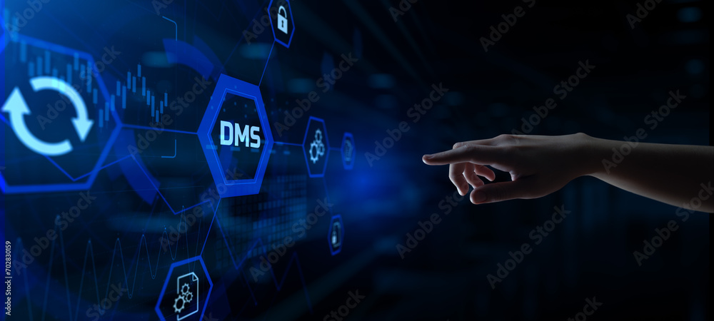 DMS Document management system business automation technology concept ...