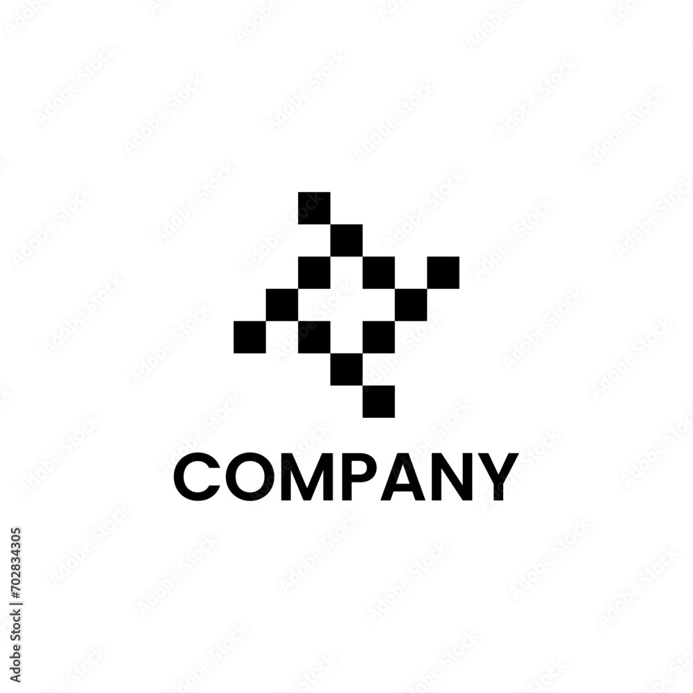 Medical Pixel Logo Vector, a combination of pixels that form a medical ...