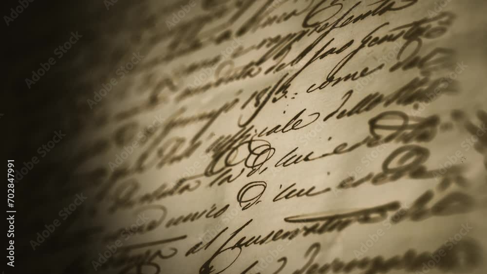 Old Retro Handwritten Letter Background/ 4k motion graphics of an ...