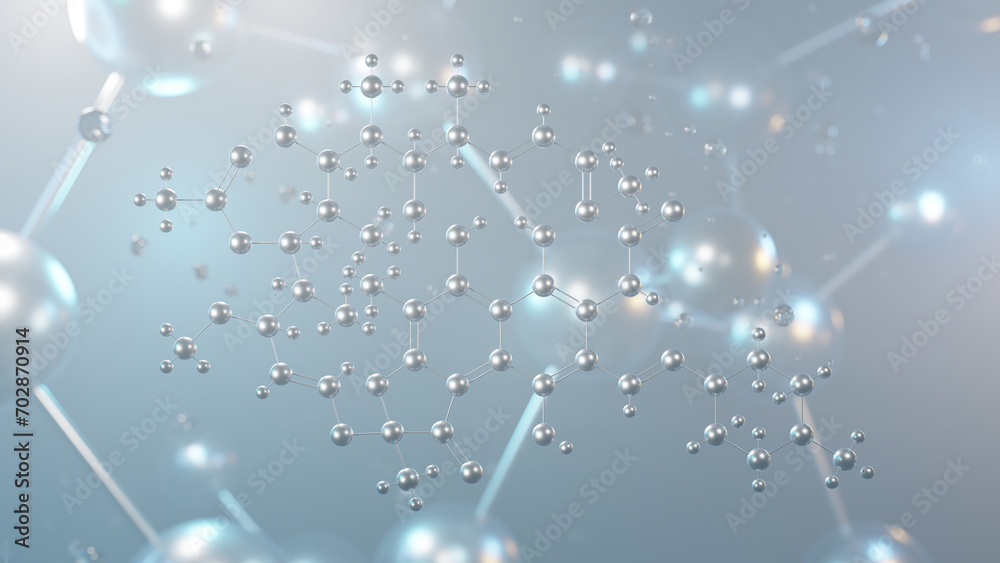 rifampicin molecular structure, 3d model molecule, ansamycin antibiotic ...