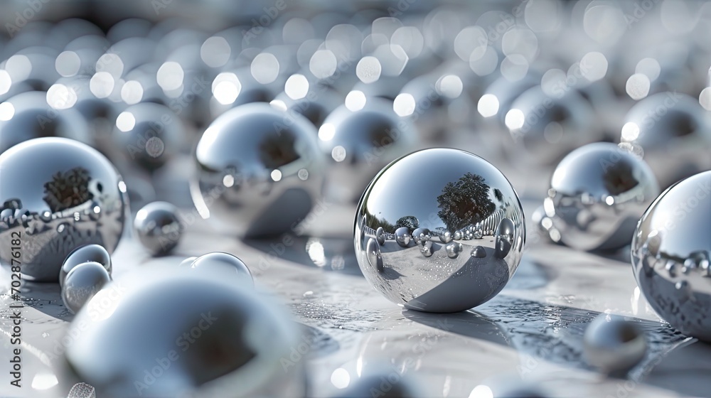 This abstract depiction of spherical shapes creates a 3D visual effect ...