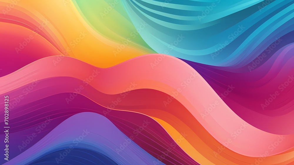 Chromatic waves collide as vibrant abstract gradients entwine ...
