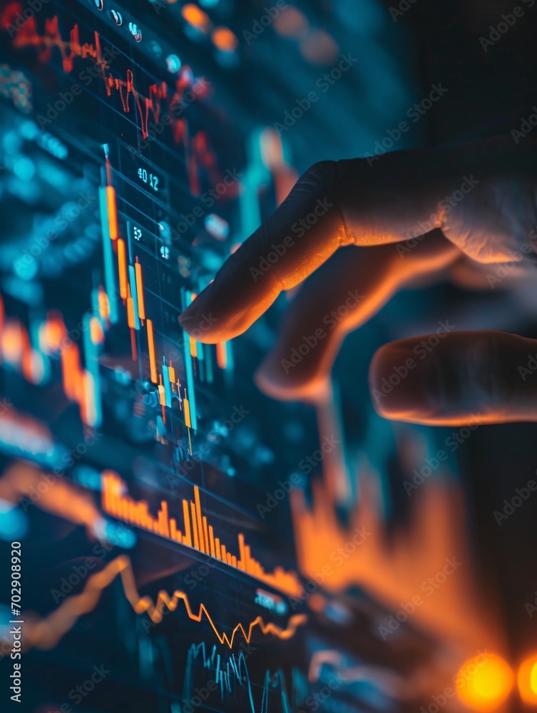 Foto Stock A stock market investment and trading interface displaying ...