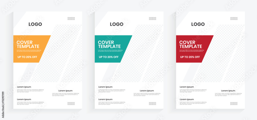 Brochure template a4 front page layout, Corporate geometric report ...