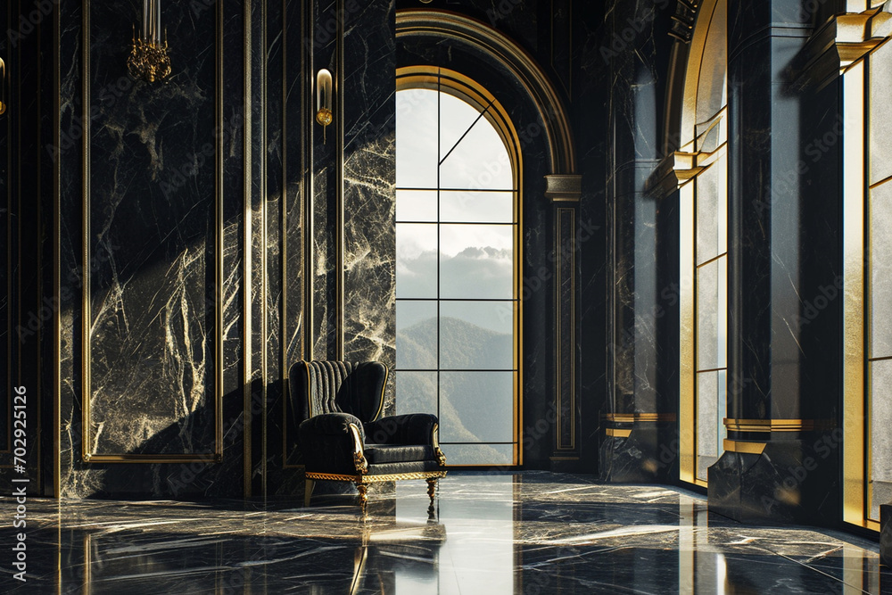 Minimalistic opulence portraying the symbol of wealth as a stunning art ...