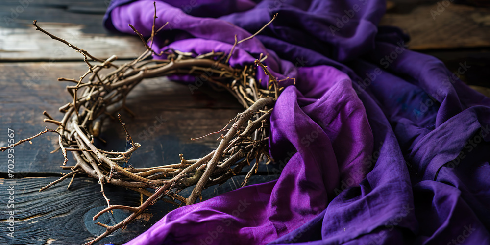 Holy Week, crown of thorns and mourning Stock Photo | Adobe Stock