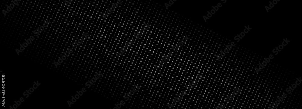 Abstract dark background with dots of different sizes. Template for ...