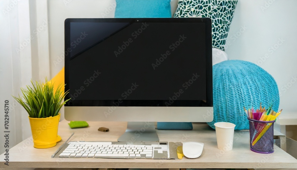 apple new m1 chip imac set up in living room this desktop computer is ...